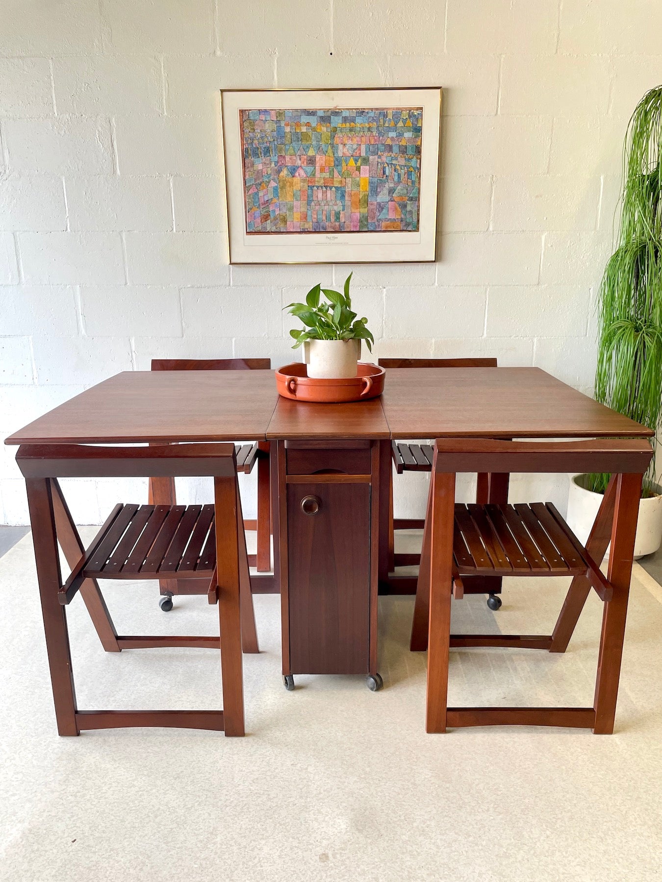 Mid Century Drop Leaf Storage Table and Chairs – Warehaus Orlando