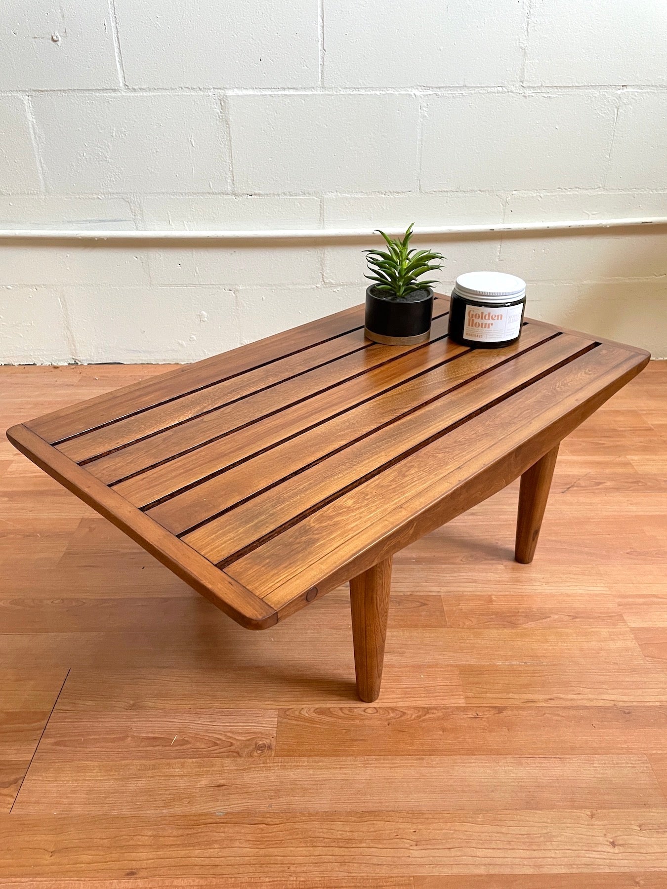 Mid Century Slat End Table – Warehaus Orlando